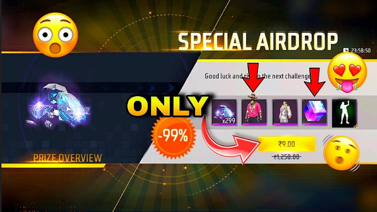 🇮🇳SPECIAL AIRDROP ONLY 9 ₹ रुपए में |FREE FIRE NEW EVENT| FF NEW EVENT ...