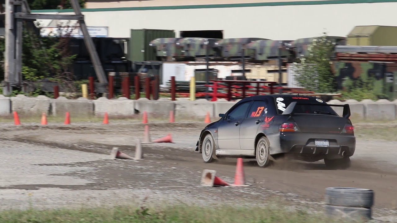 Alex Mock at Rallycross Fest 2019. Evo 8 1st place - YouTube