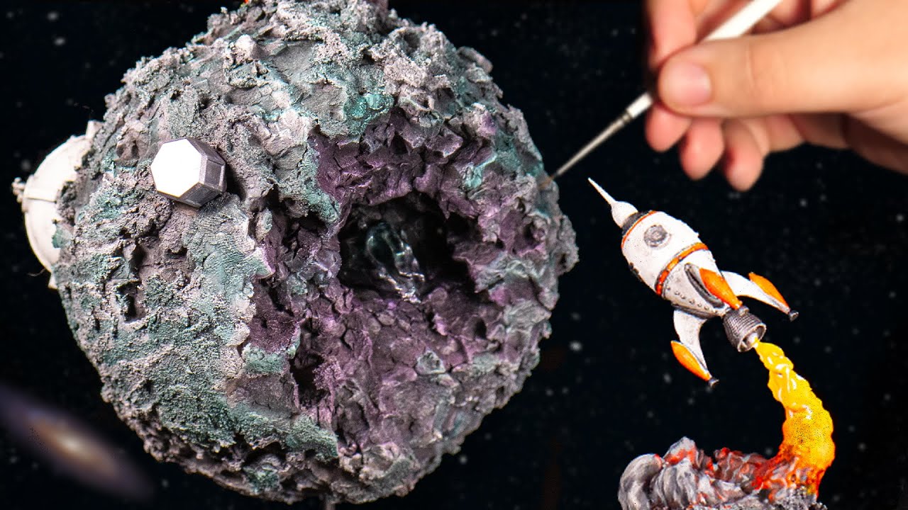 How To Make An Easy Space Diorama - YouTube