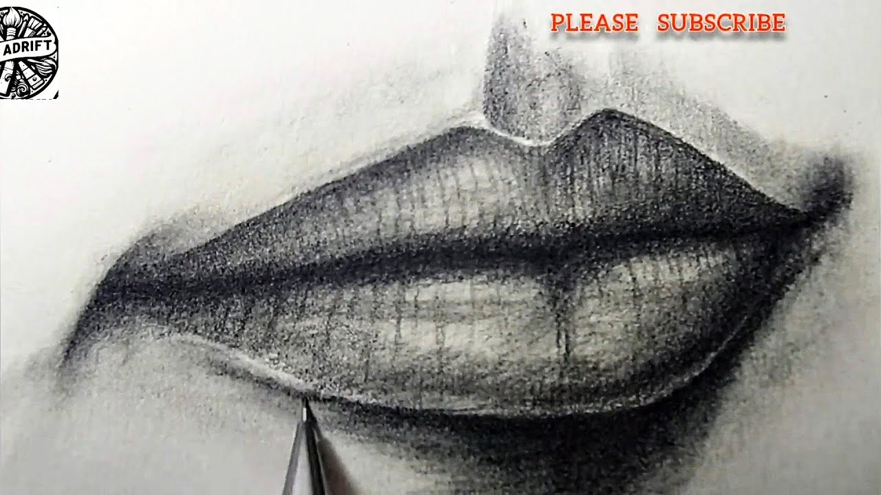 How to Sketch Lips with Pencil | Detailed Tutorial - YouTube