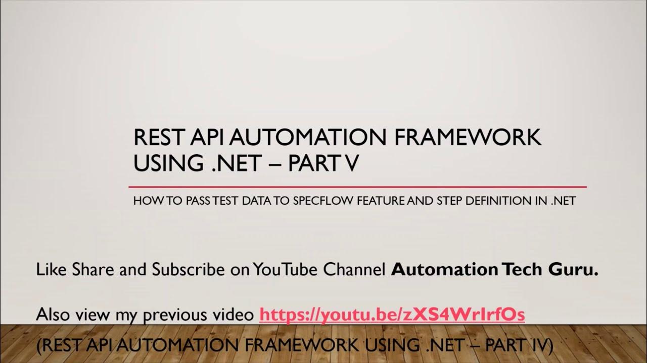 Rest API automation framework using net – Part 5 (Modified) - YouTube