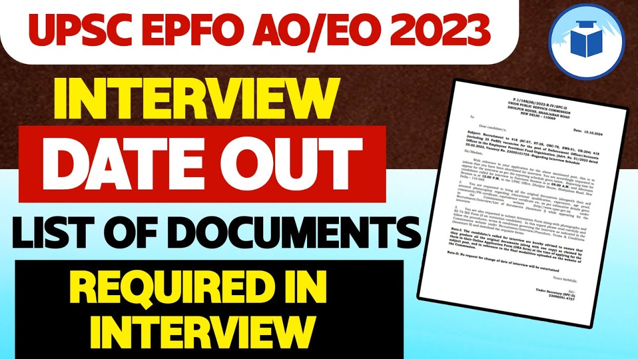 UPSC EPFO AO/EO Interview Date Out | Get Ready for Your EPFO Interview ...