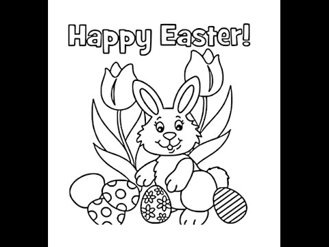 How to draw Happy Easter day 2017 drawing for kids step by step - YouTube