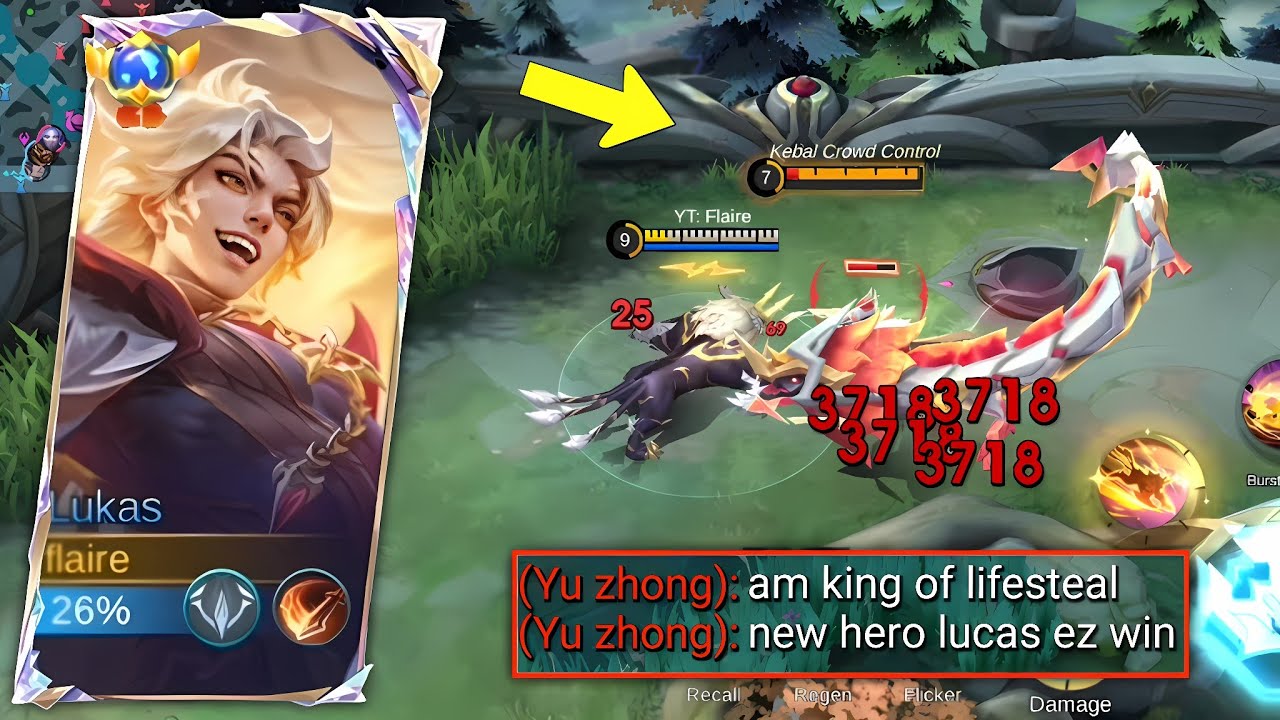 LUCAS VS YU ZHONG EXP LANE!(who king of lifesteal?) - LUCAS NEW HERO ...