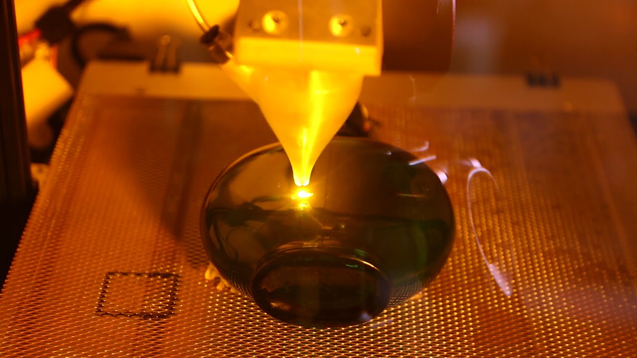 Glass laser engraving using an Endurance 10 watt DIODE 445 nm laser ...