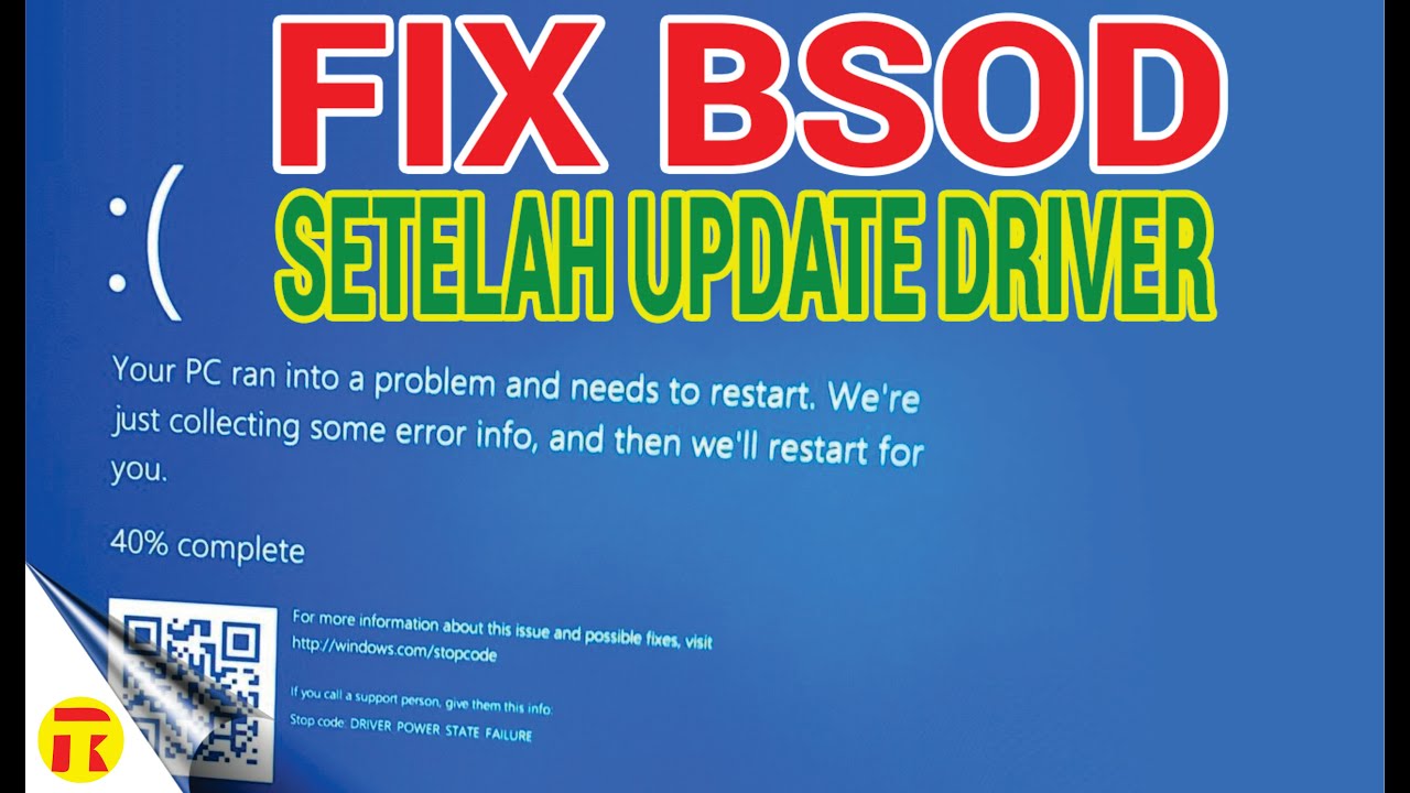 Cara Mengatasi Eror Blue Screen Setelah Update Driver VGA - YouTube
