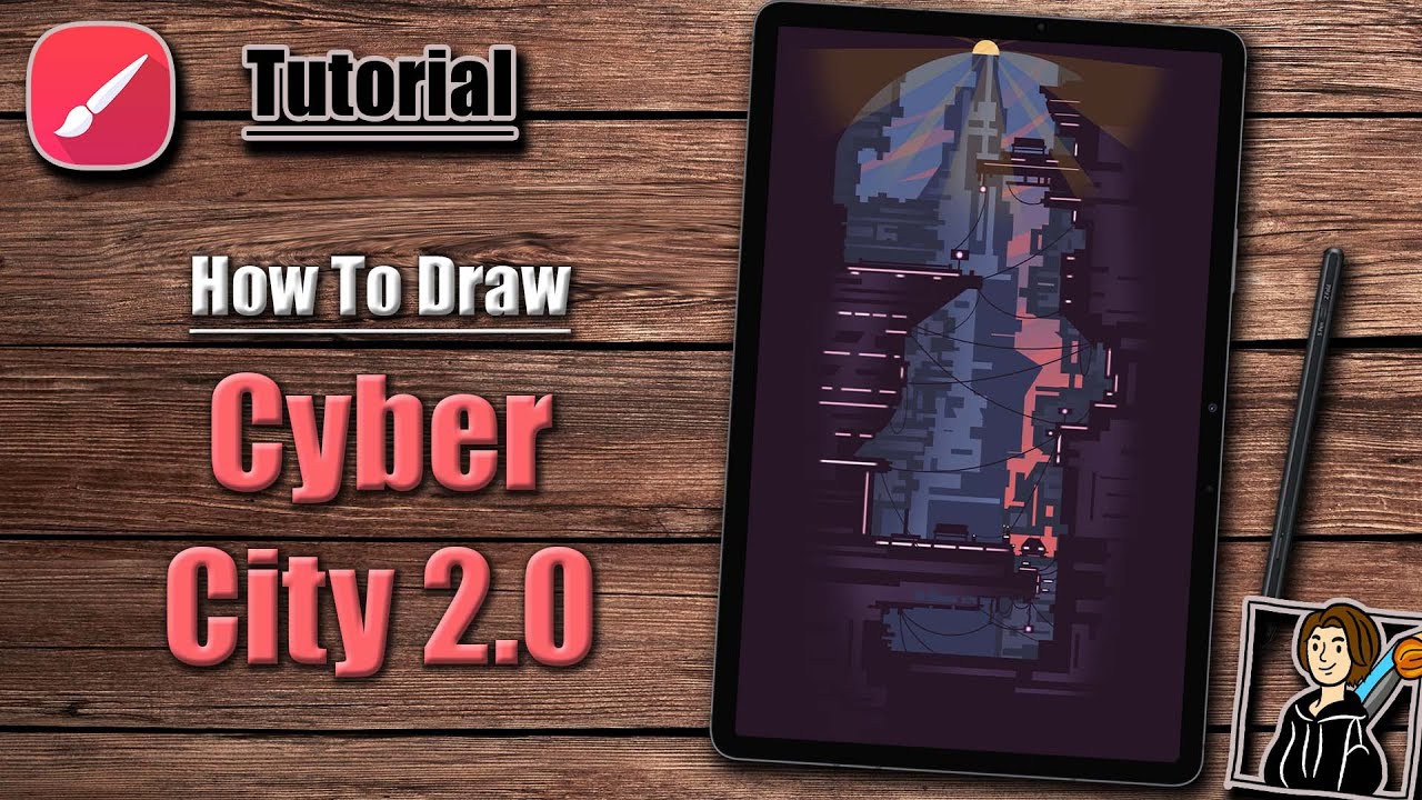 Cyber City 2.0 | for Beginners | full tutorial | Infinite Painter - YouTube