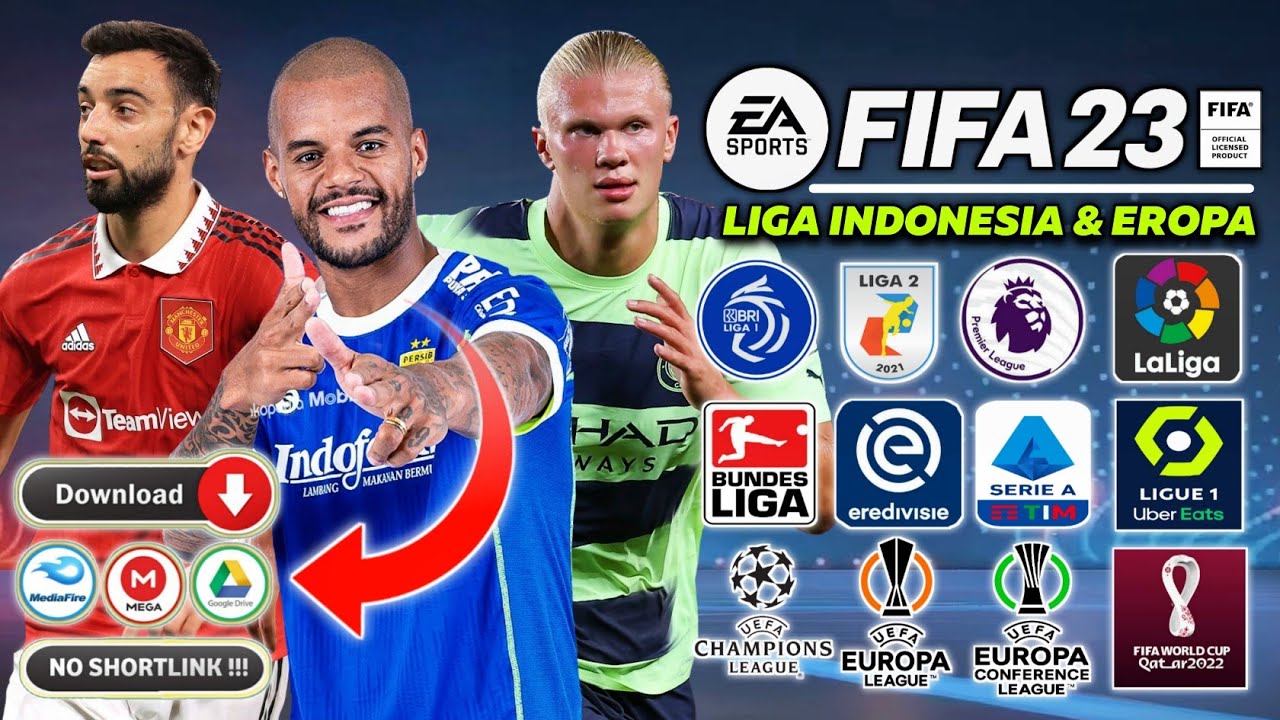 PALING TOP ! FTS Mod Fifa 2023 BRI Liga 1 & Full Liga Eropa Grafik HD ...