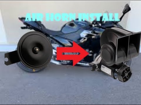 How to install a train/air horn on a motorcycle. - YouTube