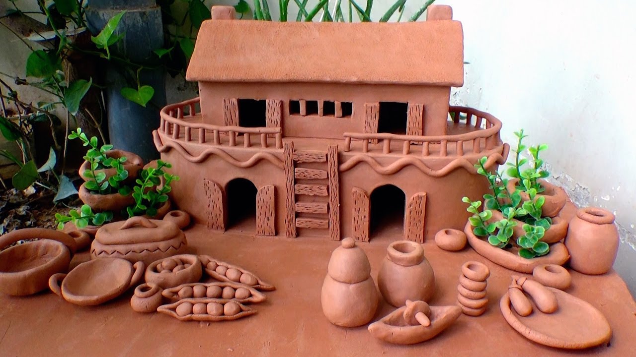 Clay engineer Live: Clay House Building | WONDERFUL Miniature Art ...