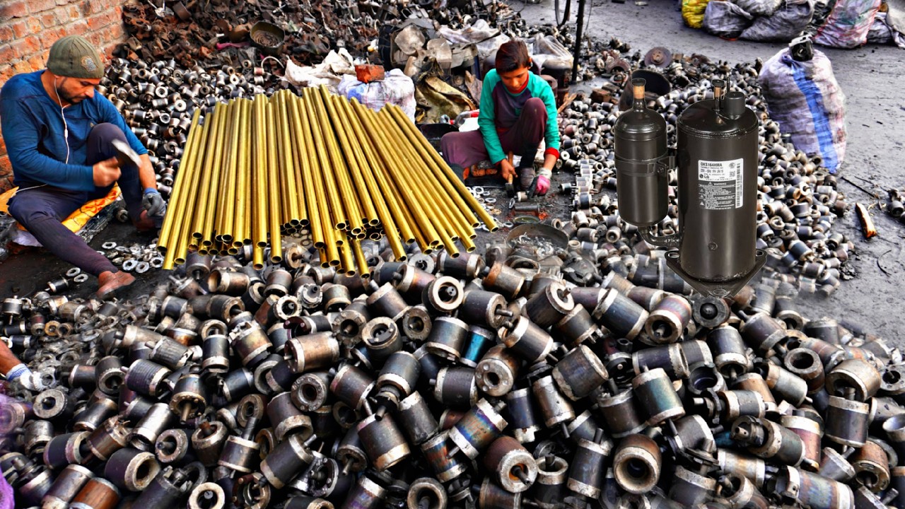 Extraction of Pure Copper, Brass and silver From Gaint Compressor and ...