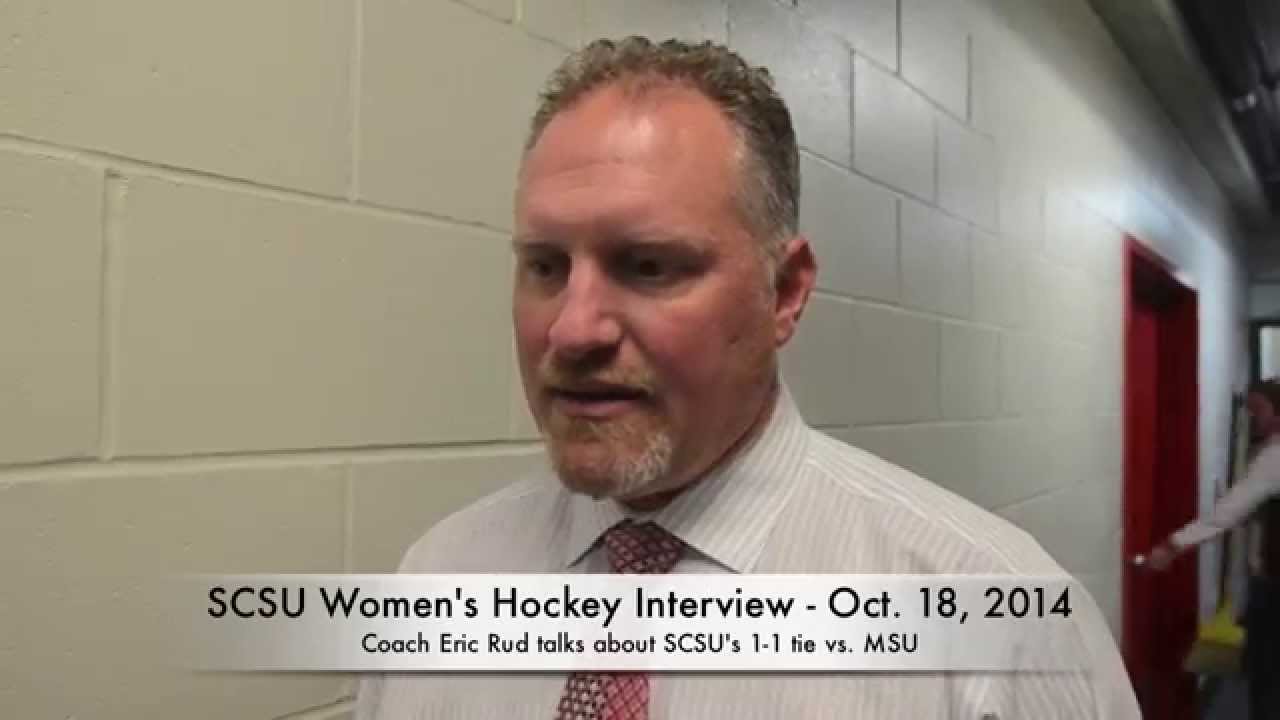 St. Cloud State women's hockey Coach Eric Rud Interview on Oct 18 - YouTube
