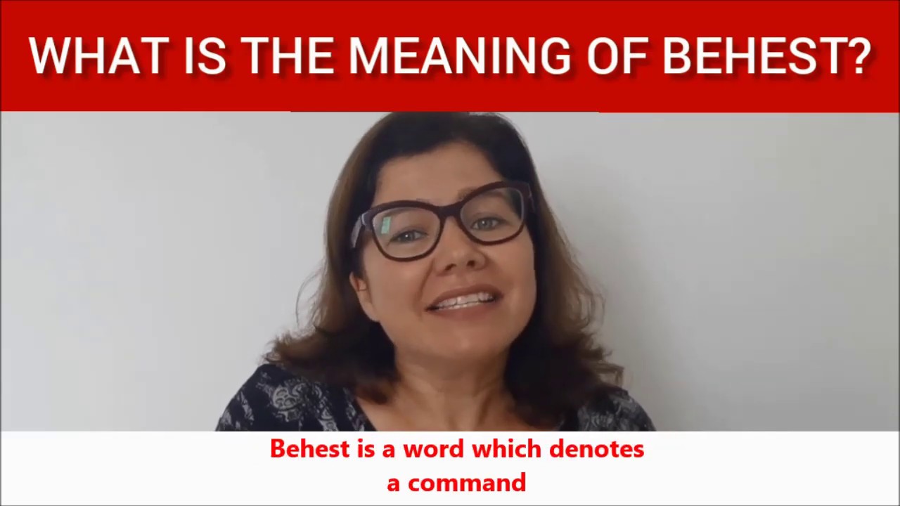 What is the meaning of behest? - YouTube
