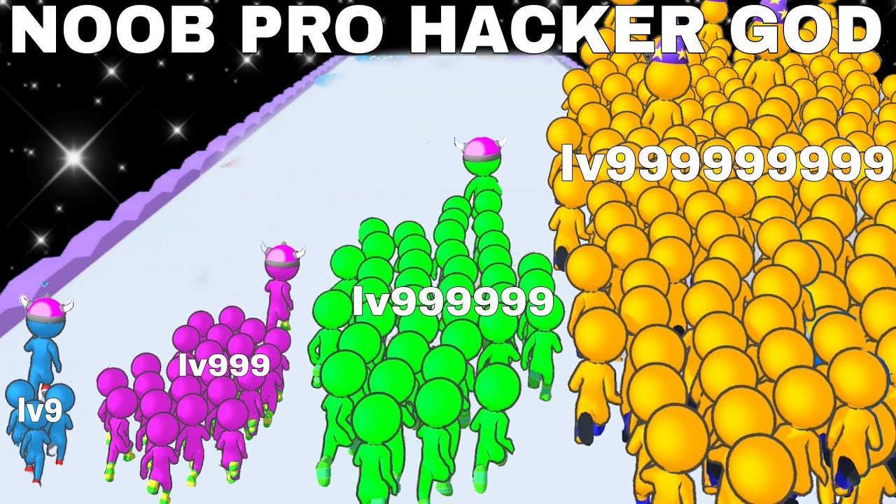 NOOB VS PRO VS HACKER VS GOD in Crowd Battle 3D 2023 - YouTube