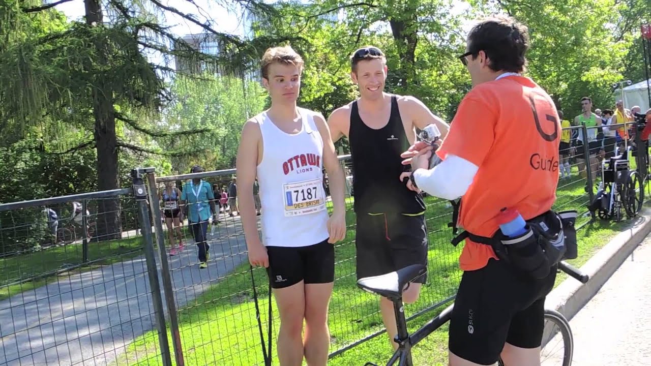 Autistic Runner Amazing 1st Marathon Mom Cam Ottawa May 2014 - YouTube