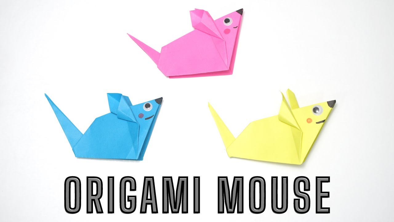 Paper mouse | How to make origami mouse | origami mouse | paper crafts ...