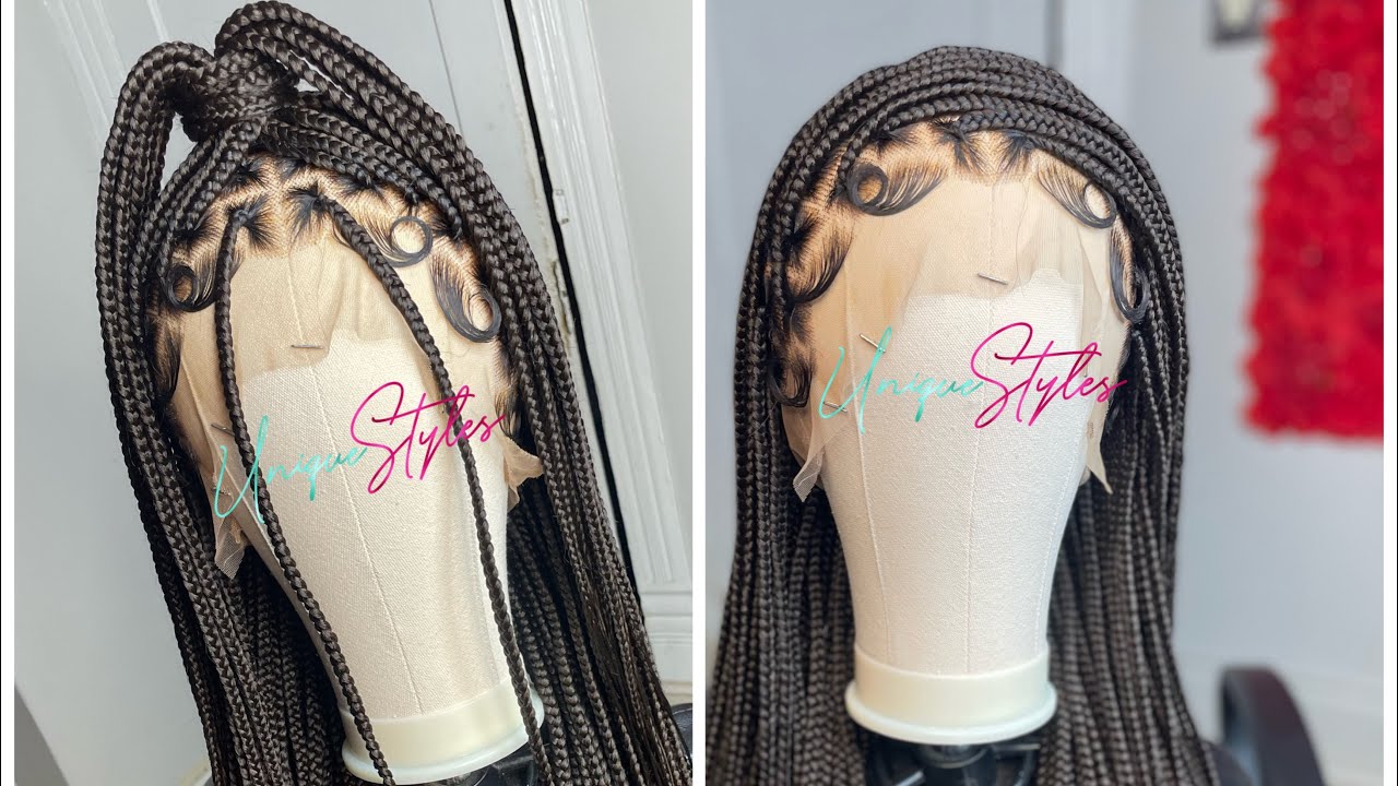 Watch me make a full lace braided wig🤯 from start to finish! (Extremely ...