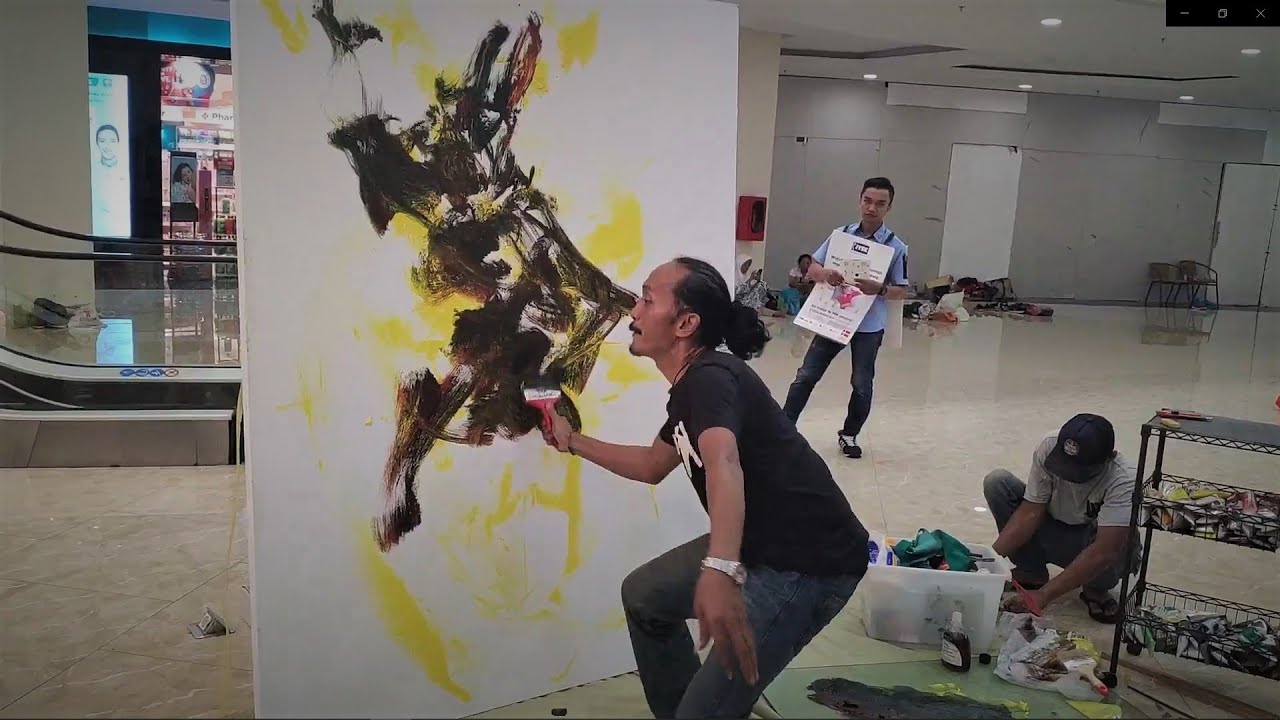 Traditional Dance Live Painting Performance by S.P. Hidayat (Full ...