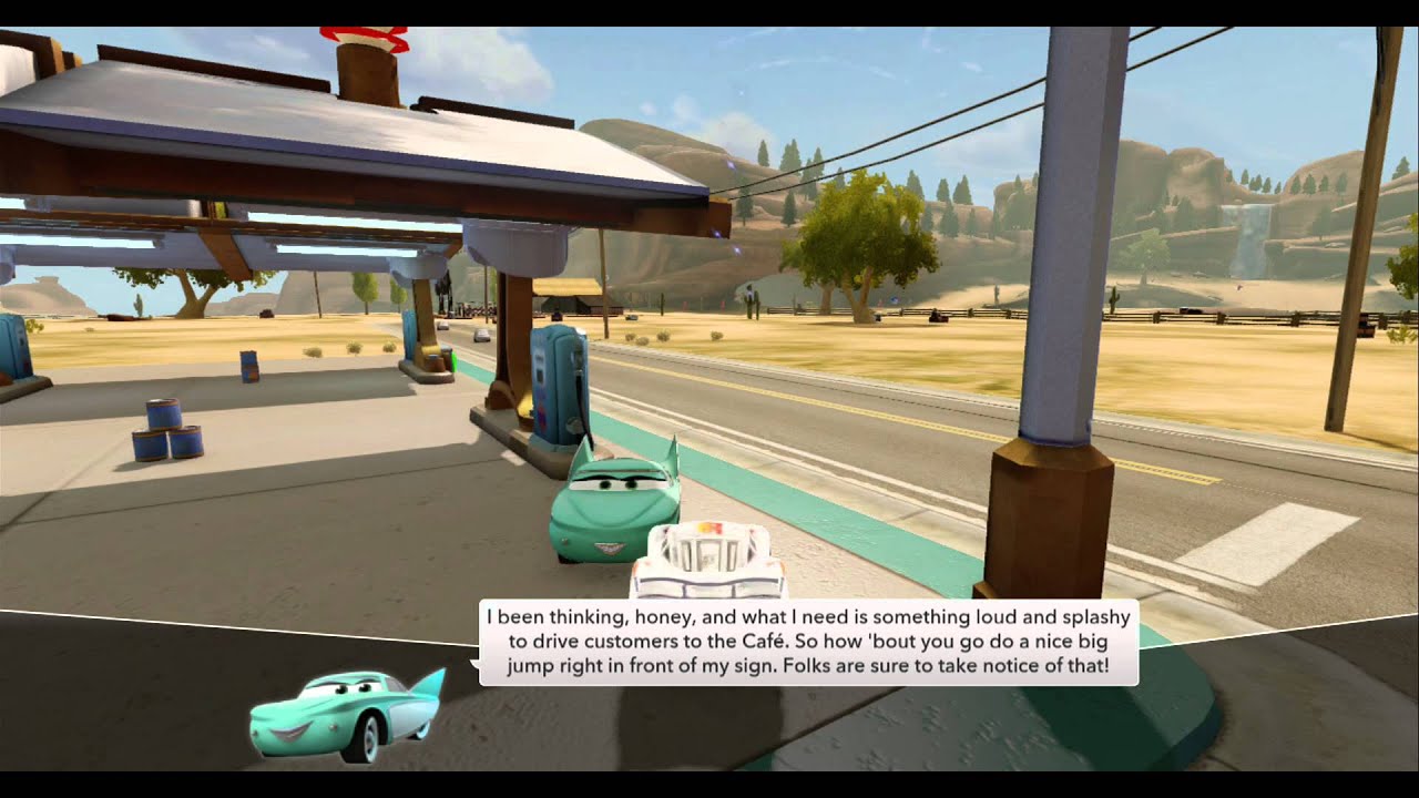 DISNEY INFINITY CARS PLAYSET GAMEPLAY PART 1 - YouTube