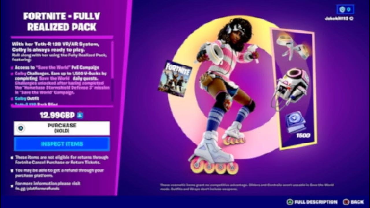 Fortnite Showing you The Fully Realized Pack - YouTube