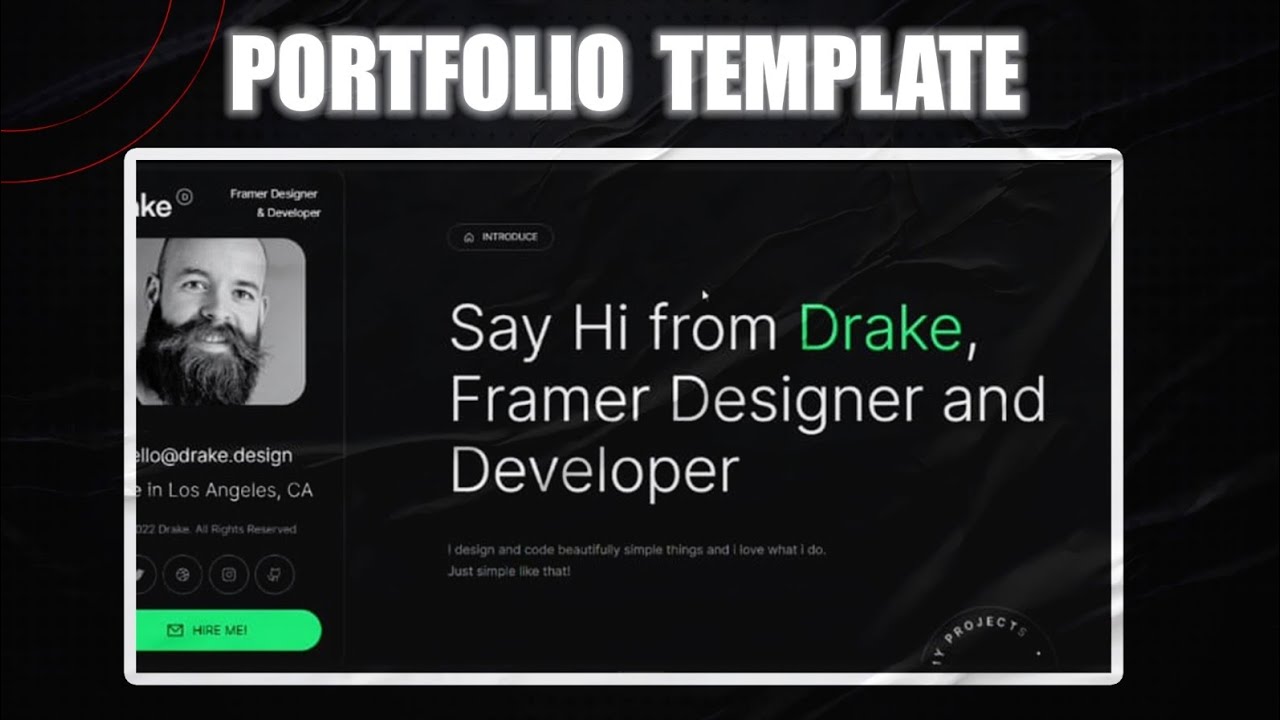 EASY PORTFOLIO TEMPLATE 😱@Framer - YouTube