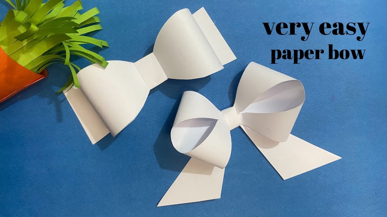 How To Make Bow Out Of Paper - easy paper bow making - paper bow for ...