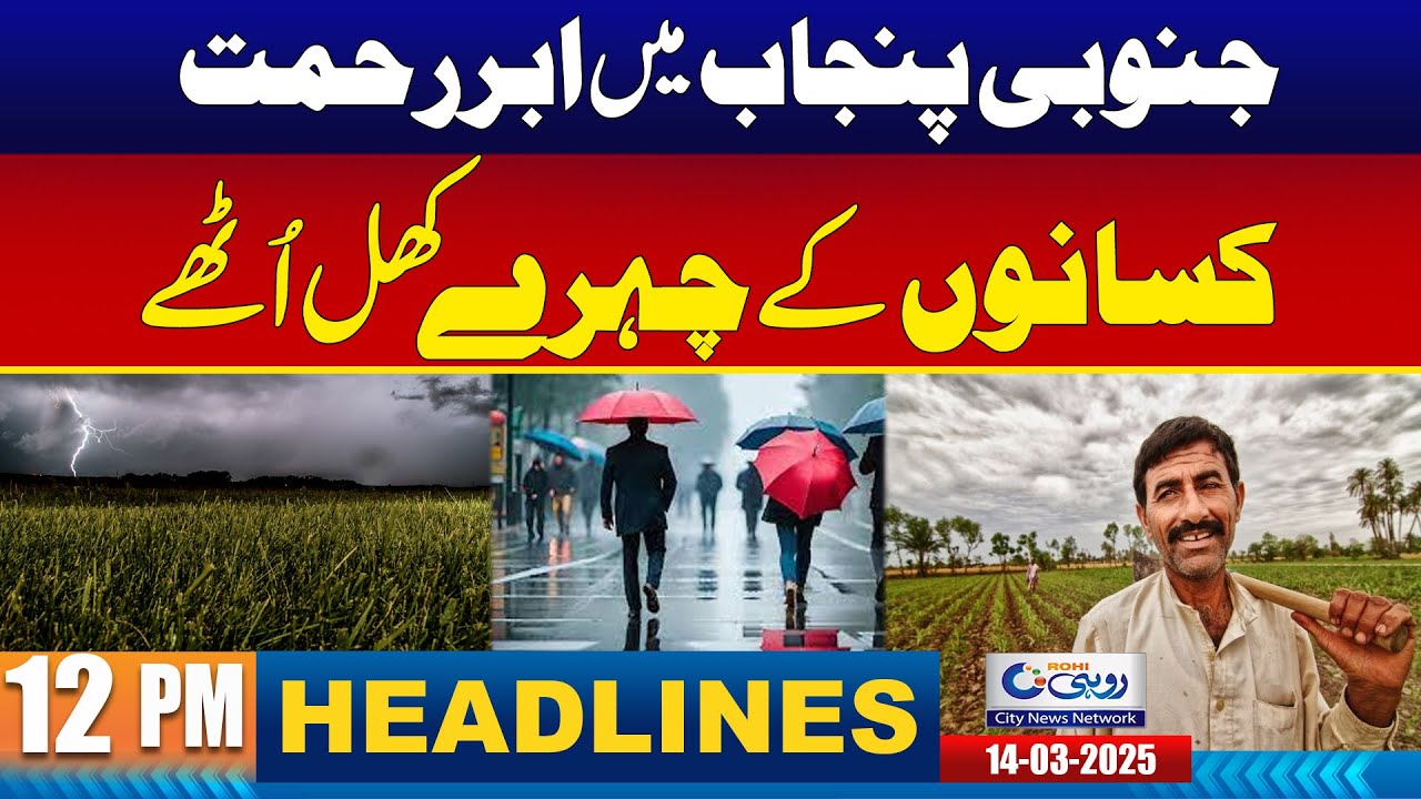 Good News For Farmers !! l 12pm News Headlines l 14 Mar 2025 l Rohi - YouTube