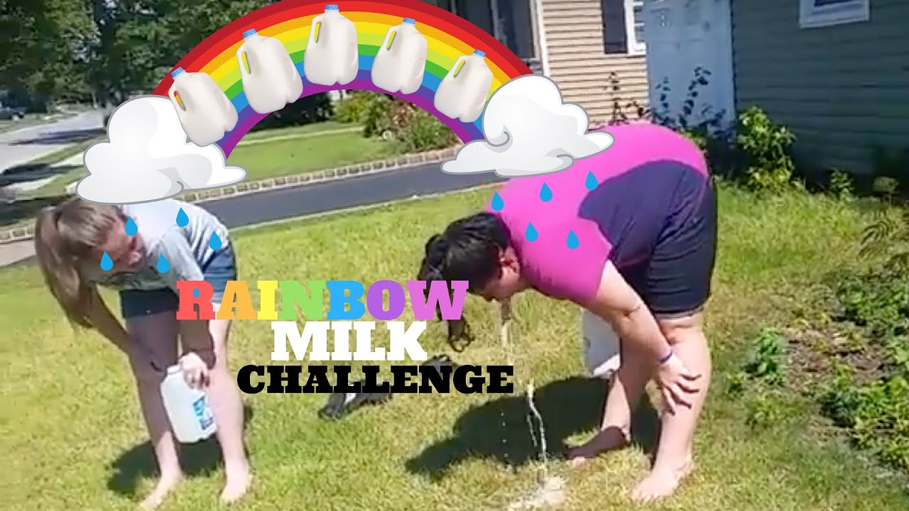 RAINBOW MILK CHALLENGE - YouTube