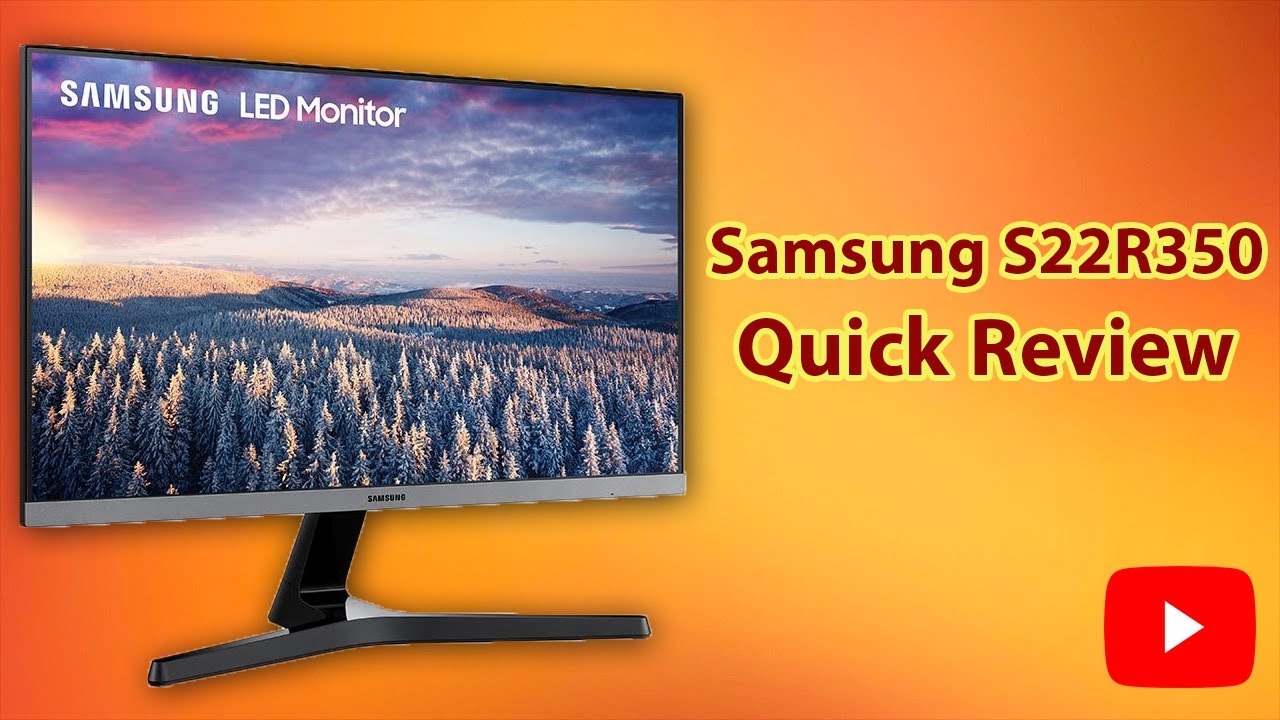 Samsung S22R350 Monitor Quick Review - YouTube