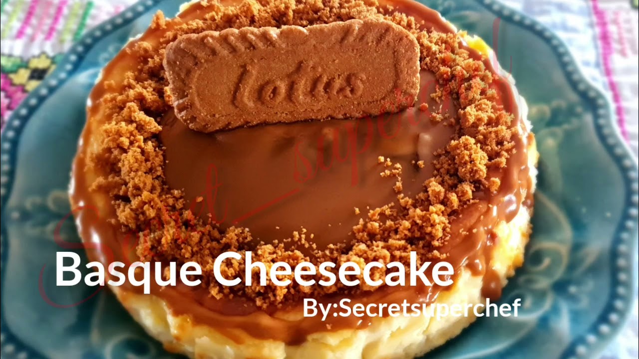 Biscoff Cheesecake (Besque Cheesecake) - YouTube