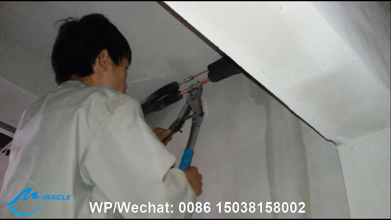 AC installation with lokring tool and fittings | How to install the AC ...