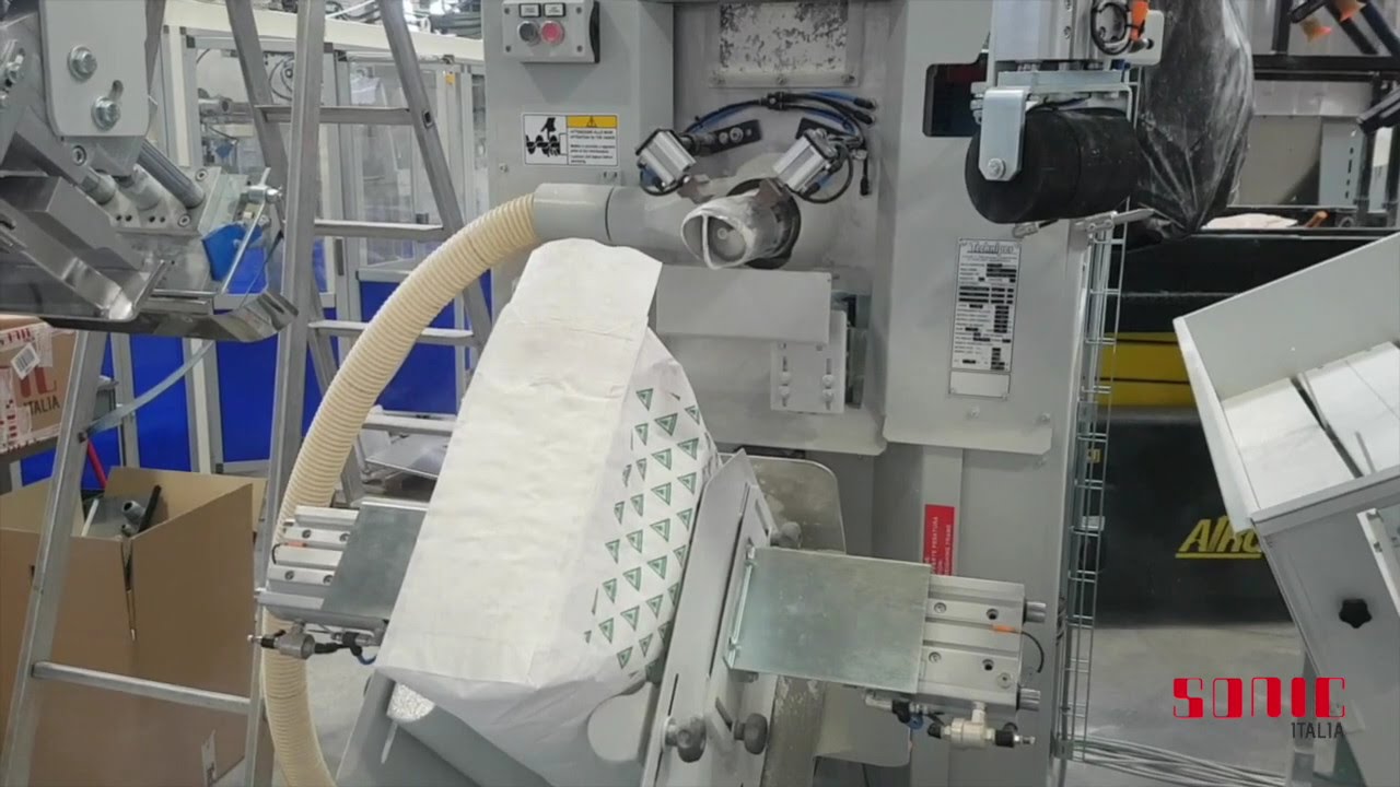 Ultrasonic sealing process for valve bags | Sonic Italia - YouTube