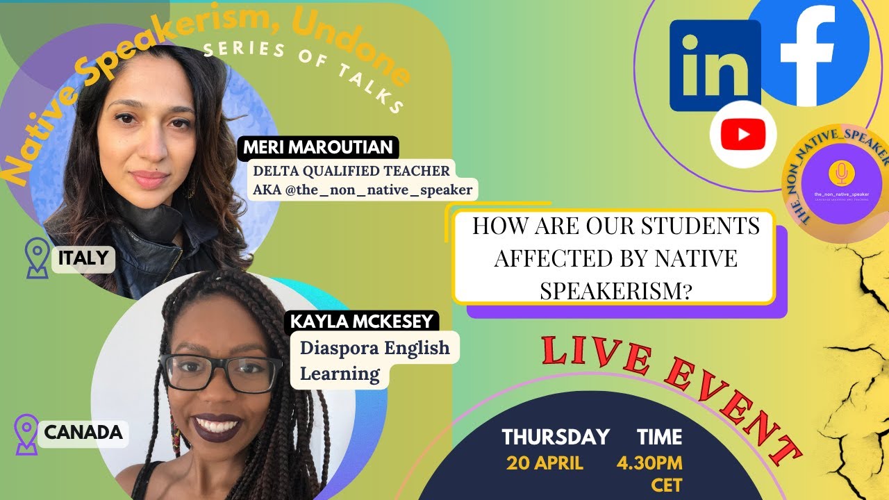 The privilege of beings a native speaker in ELT| Native Speakerism, Undone - YouTube