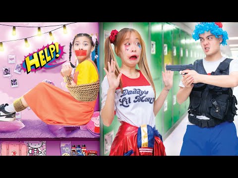 Joker Kidnap Baby Doll Recues Harley Quinn - Very Sad Story Doll Family Life FNF vs Squid Game