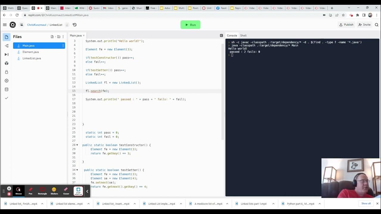 LinkedList part 6: We actually create the class - YouTube