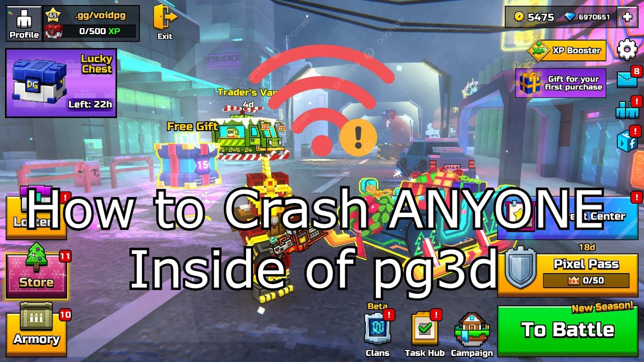 How to crash ANY PLAYER in PG3D(MENU) - YouTube