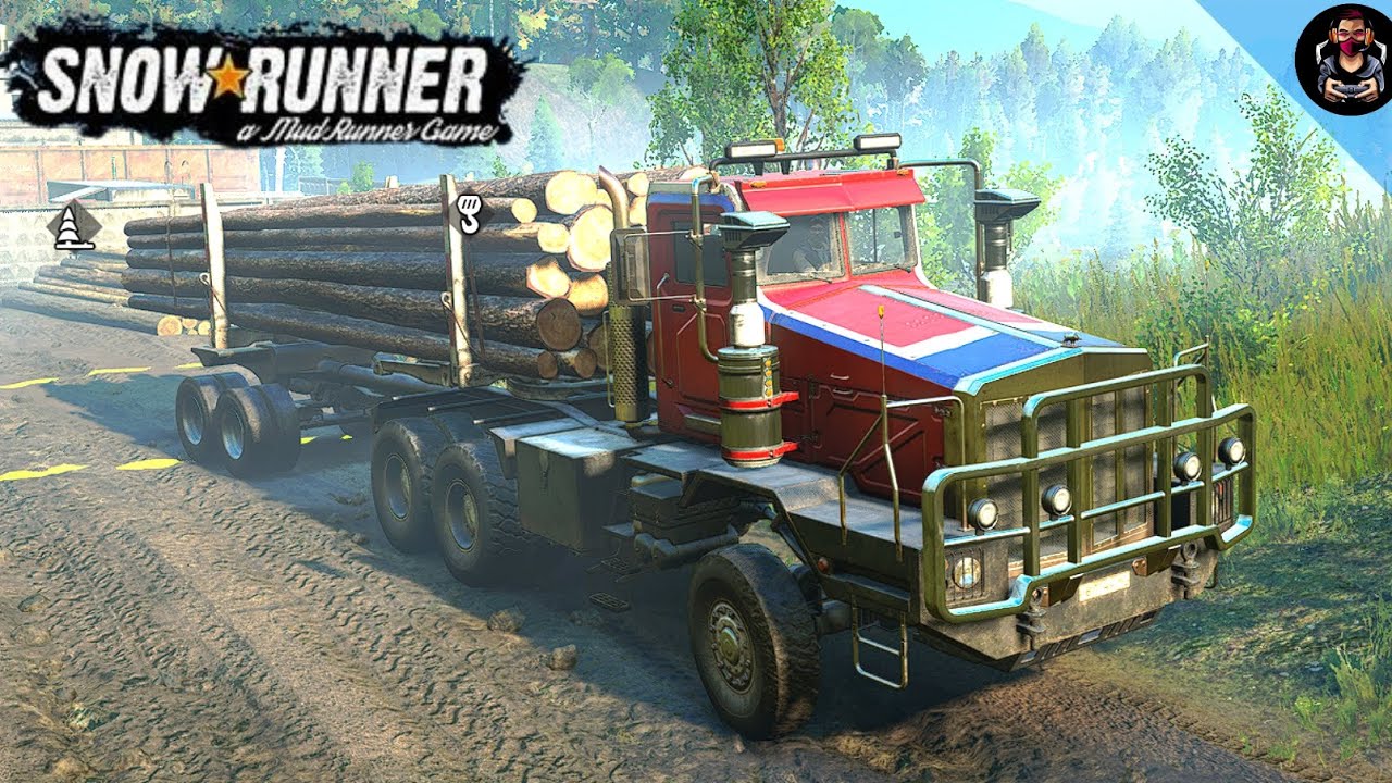 SnowRunner Deliver to the Sawmill:Long Logs /1 BOAR. 45318 Truck - YouTube