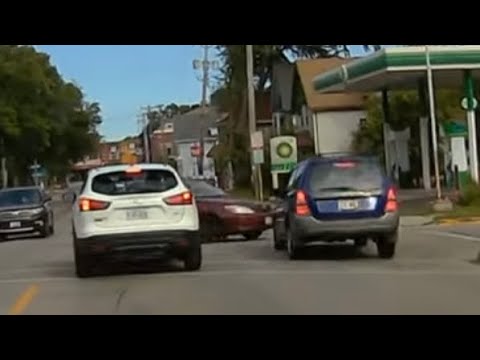 Unsafe left turn causes accident - YouTube