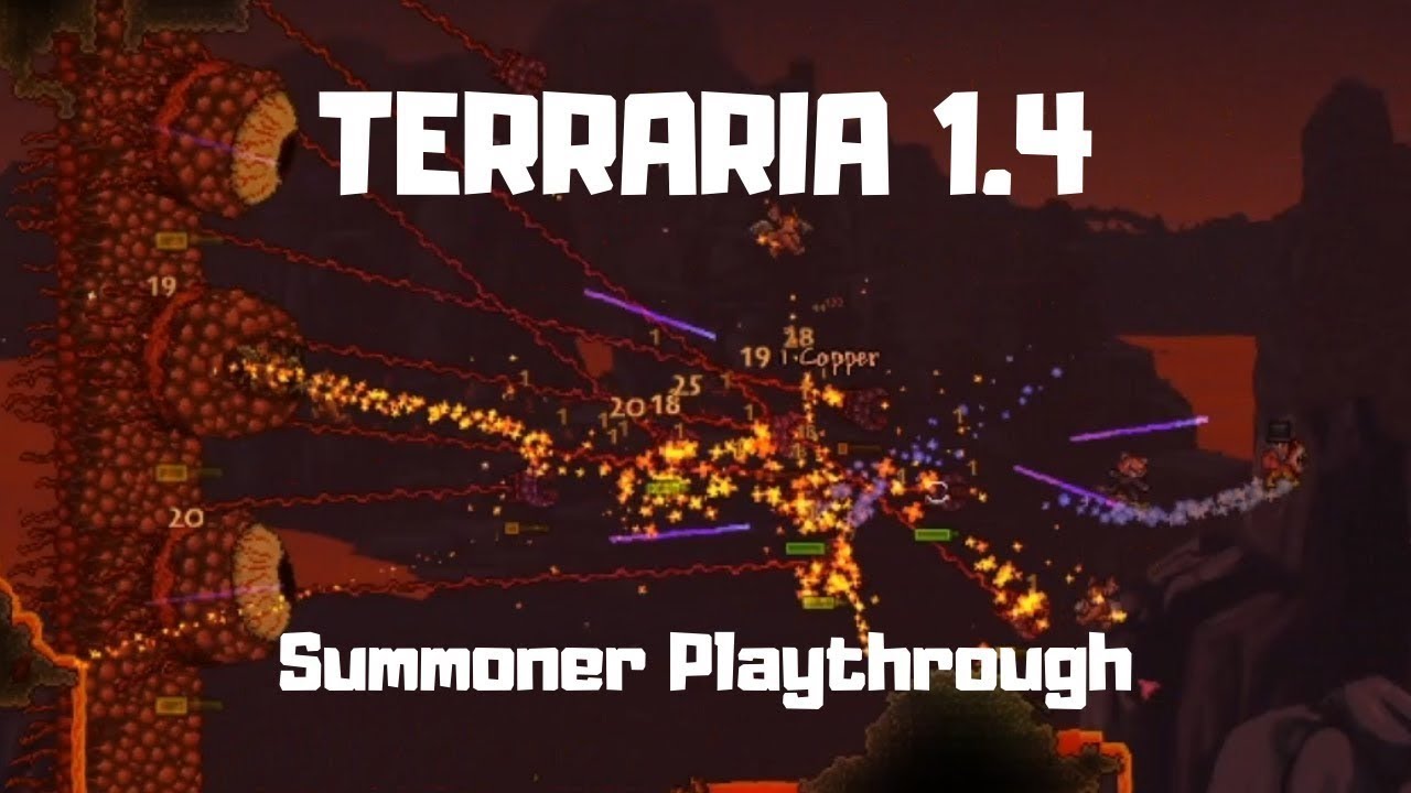 TERRARIA MASTER mode Summoner 1.4 Moonlord Challenge :) - YouTube