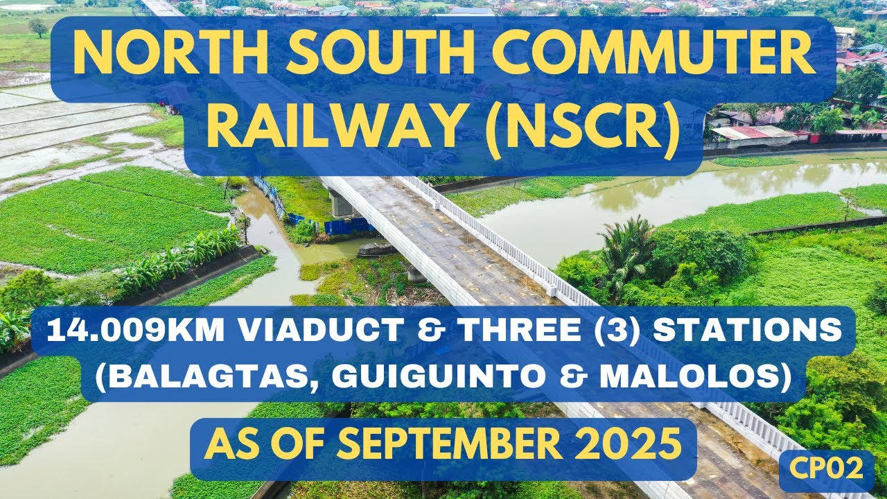 North South Commuter Railway - NSCR-CP02 Aerial Video of Alignment and ...