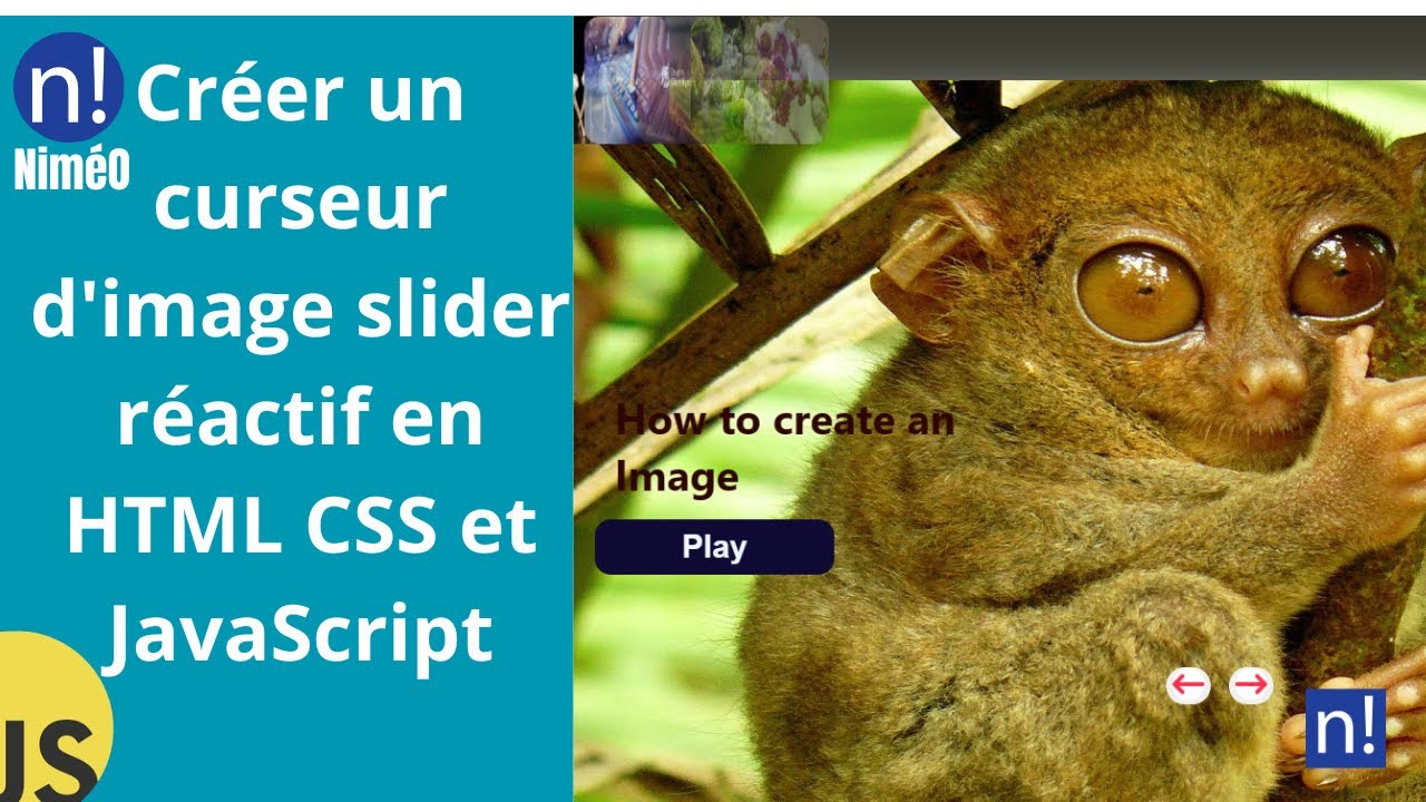 Comment Créer Un Curseur Dimage Slider Réactif En Html Css Et Javascript Youtube