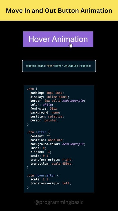 Button Animation In And Out Animation Html And Css Csstricks Webdevelopment Hovereffect