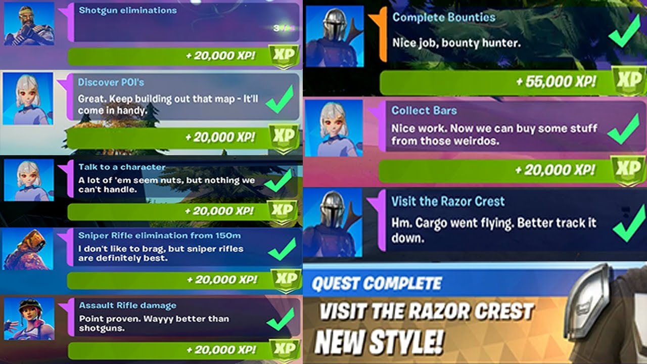 All Week 1 Easy Challenges Complete Guide In Fortnite! Chapter 2 Season ...