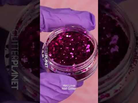 💋Hot Love #nail glitter SWATCH 🌙 | #glitterplanetuk