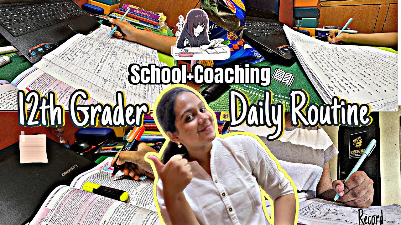 12th Grader Study Routine😮‍💨|Managing school&coaching?!🥲Study Vlog 2024 ...