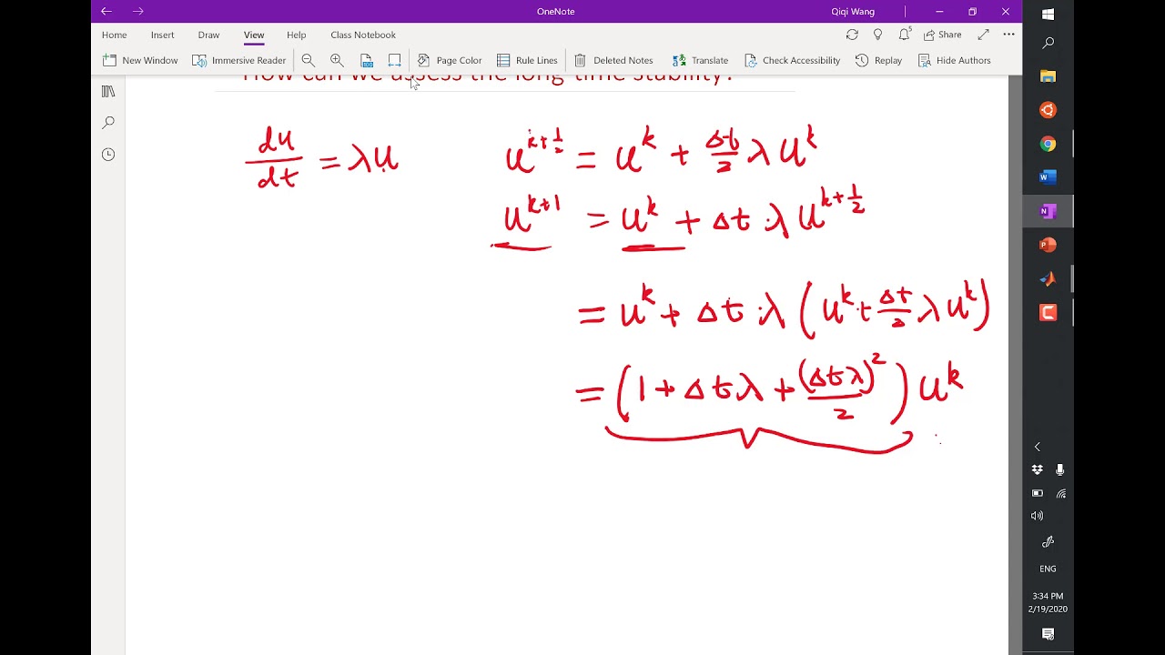 Lecture 4.9. Stability of RK2 - YouTube