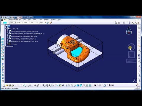 Catia mold design_Create Cavity and Core in Catia_100_1(update) - YouTube