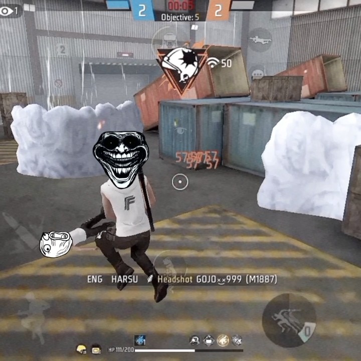 Troll face headshot video clip in my opponent 🤯🤬 #freefire # ...