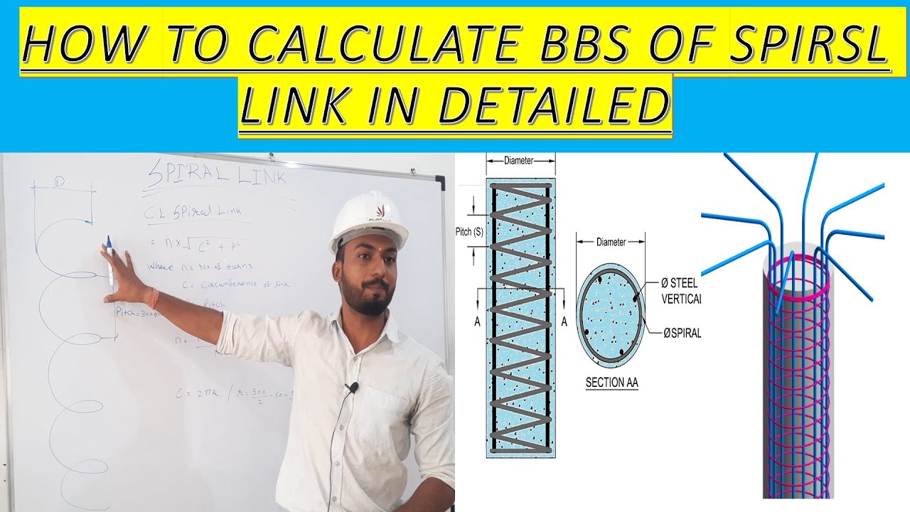 DETAILED CALCULATION OF SPIRAL LINK OF COLUMN AND PILE - YouTube