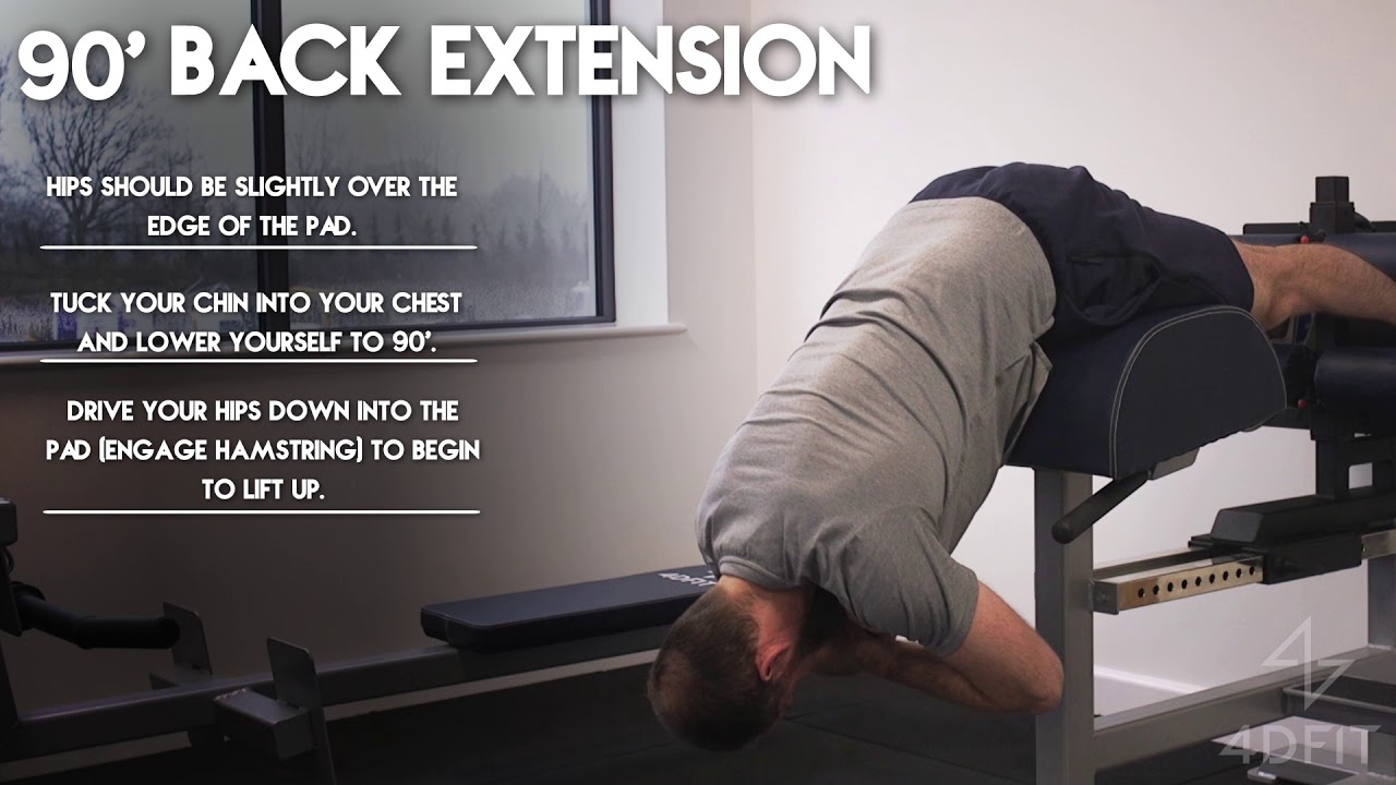 90' back extension - YouTube